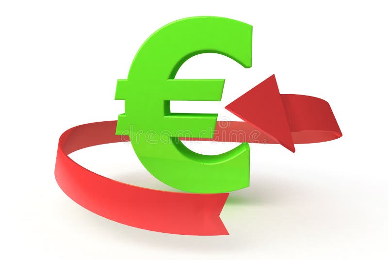 Green Euro Symbol stock illustration. Illustration of symbol - 21180307