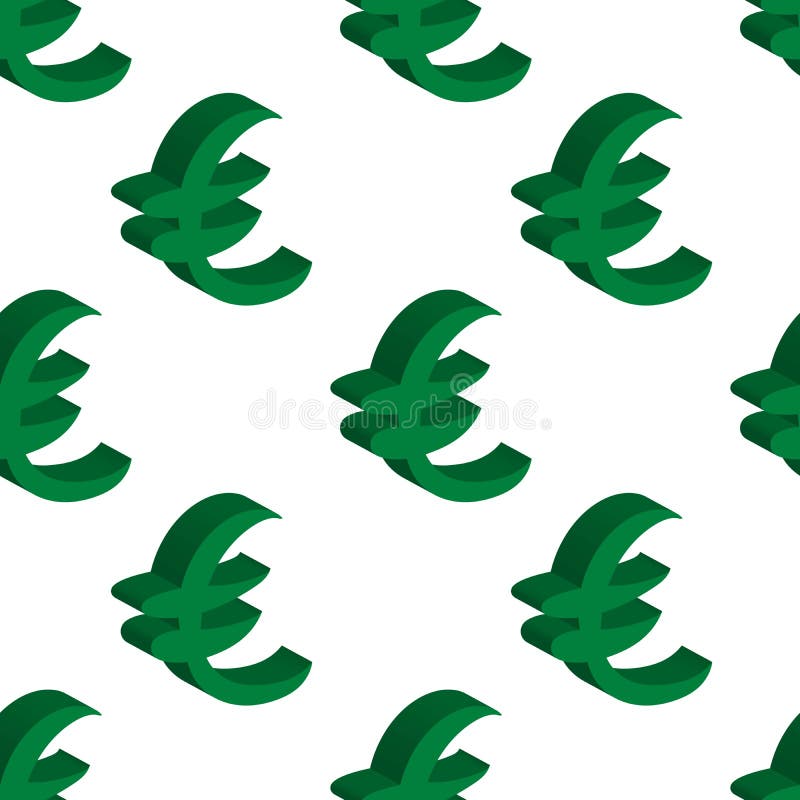 Green Euro Money. Seamless Pattern. Vector Illustration Stock ...