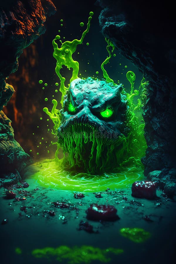 Green Evil Liquid Digital Illustration Stock Illustration ...