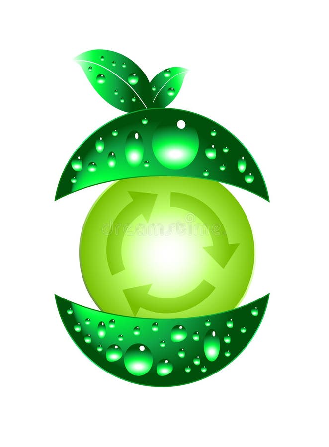 Green Eco Technology Evolution Stock Illustration - Illustration of ...