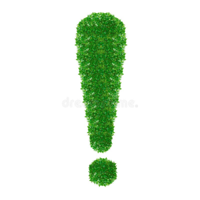 Green exclamation mark stock illustration. Illustration of exclamation ...