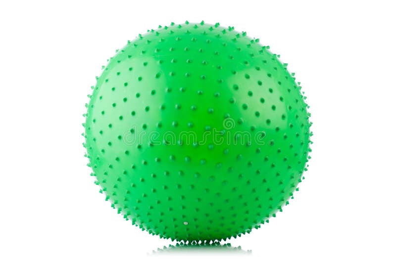 Green exercise ball stock image. Image of balance, elastic - 30346939