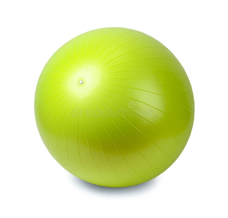 Green Exercise Ball stock photo. Image of training, blank - 84008124