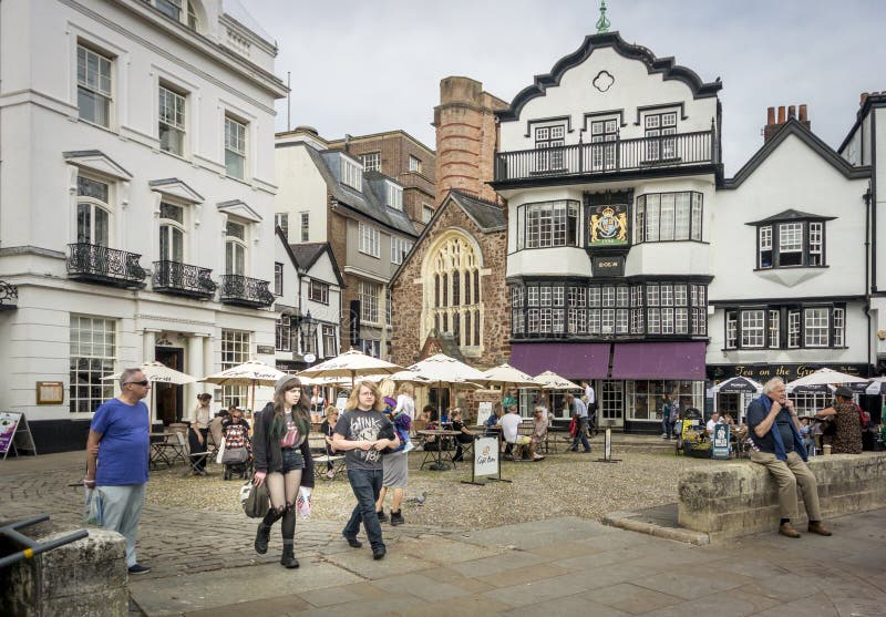 The Green, Exeter editorial photo. Image of shops, alfresco - 45793511