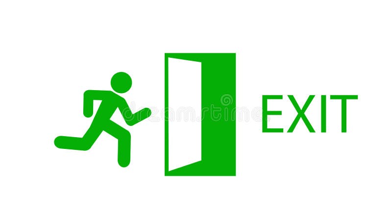 Green Exit Sign Template Designs - Emergency Exit - Pack of Two Vectors ...
