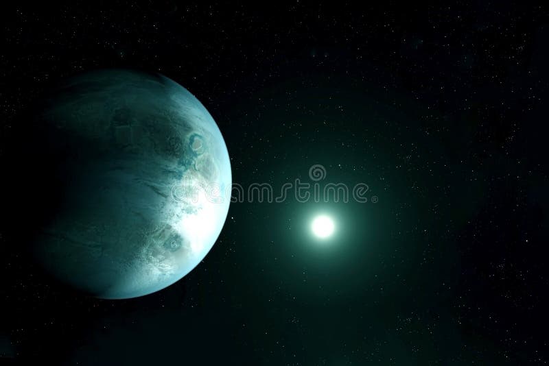Green Exoplanet in Deep Space. Elements of this Image Furnished by NASA ...