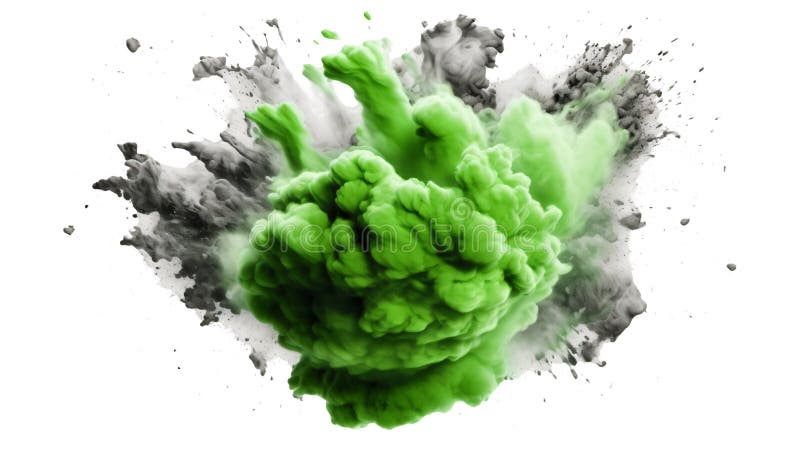 Flour Explosion Against Green Background Capturing Movement and Texture ...