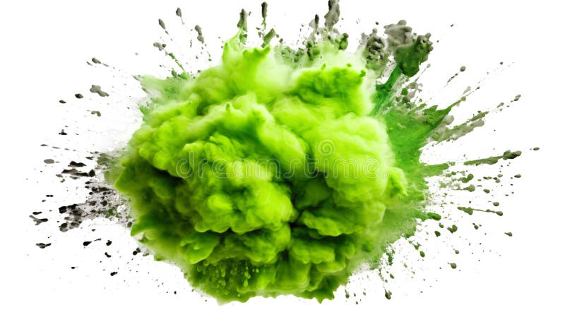 Flour Explosion Against Green Background Capturing Movement and Texture ...