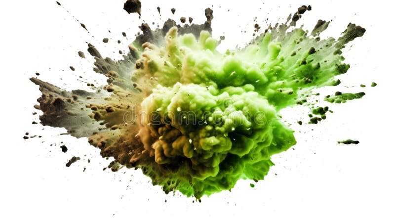 Flour Explosion Against Green Background Capturing Movement and Texture ...