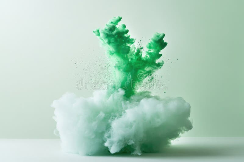 Green Explosion Smoke Cloud Stock Photo - Image of explosion, visuals ...
