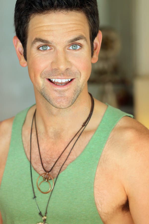 Green eyed man smiling stock image. Image of single, customer - 23288539