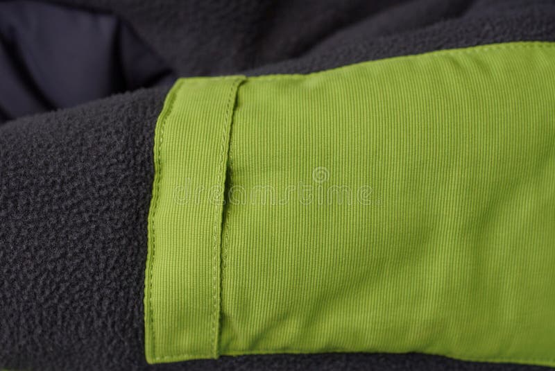 Green Fabric Texture with Pocket on Jacket Stock Photo - Image of close ...