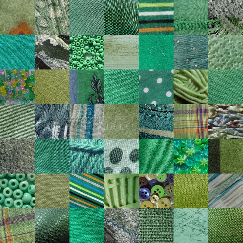 Fabrics For Patchwork And Sewing Stock Image - Image of material, cell ...