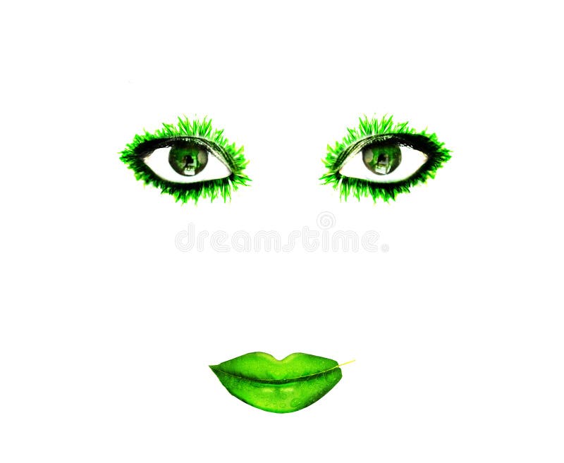 Green face stock image. Image of concept, organic, symbol - 15639473
