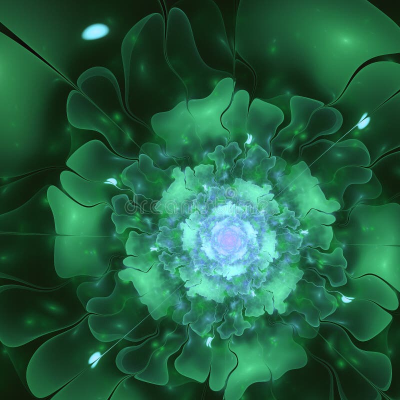 Green factal flower stock illustration. Illustration of flower - 147229623
