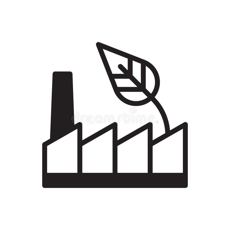 Green Factory Icon - Green Industry Icon Stock Vector - Illustration of ...