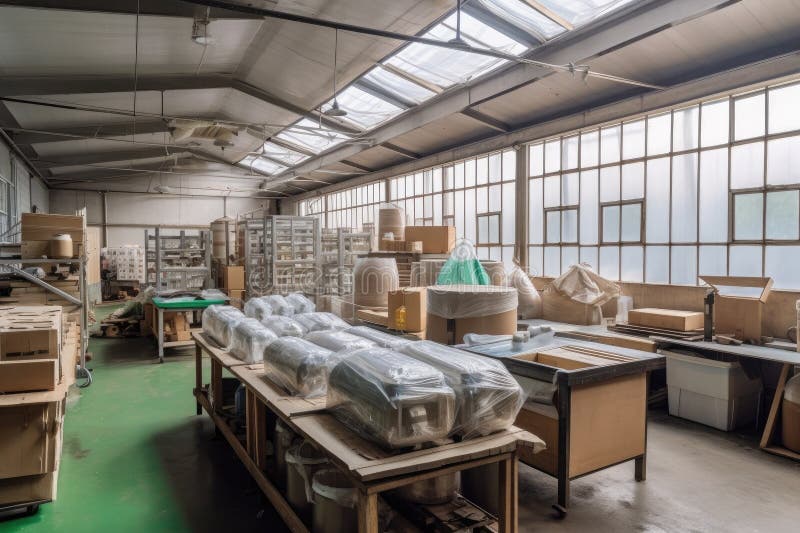 Green Factory, Producing Sustainable Packaging for Consumer Goods Stock ...