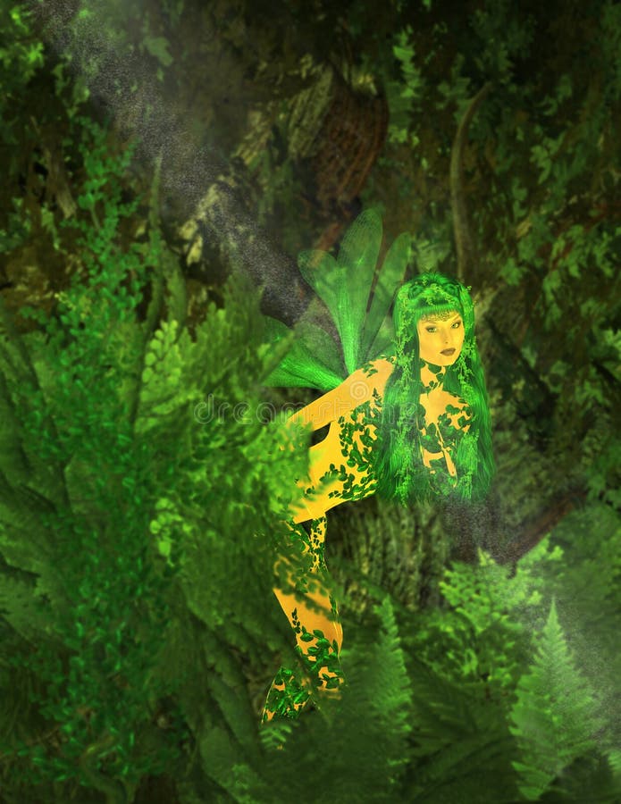 Green Fairy stock illustration. Illustration of fairy - 2732172