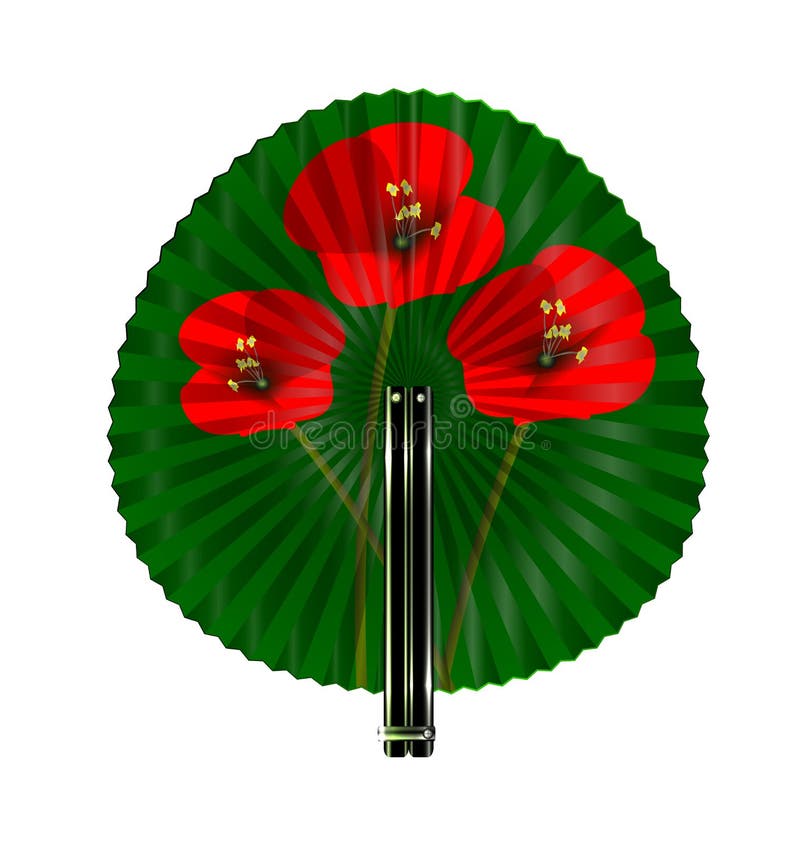 Green Fan Red Flowers Stock Illustrations – 478 Green Fan Red Flowers ...