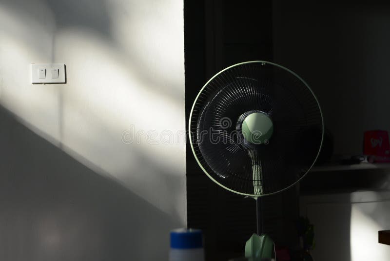 Green fan in shadow stock image. Image of technology - 94288075
