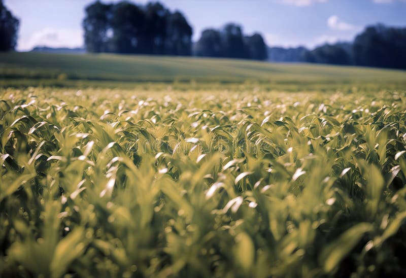 Green Farm Fields Abstract Background Stock Illustration Stock ...