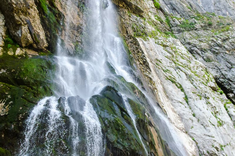 The alpine waterfall stock image. Image of black, environment - 104719759