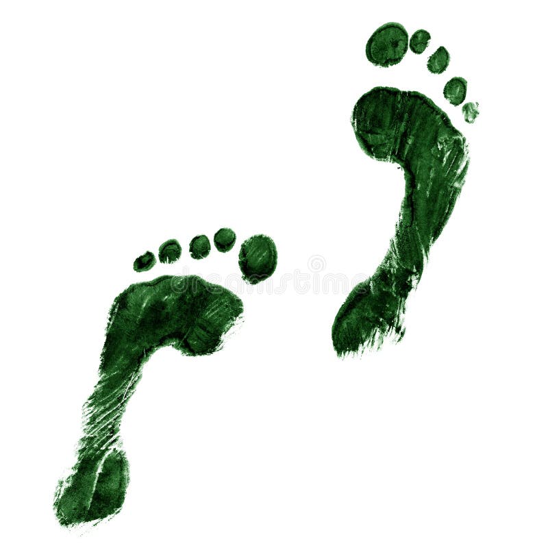 Green footprint stock photo. Image of carbon, foot, texture - 2654596