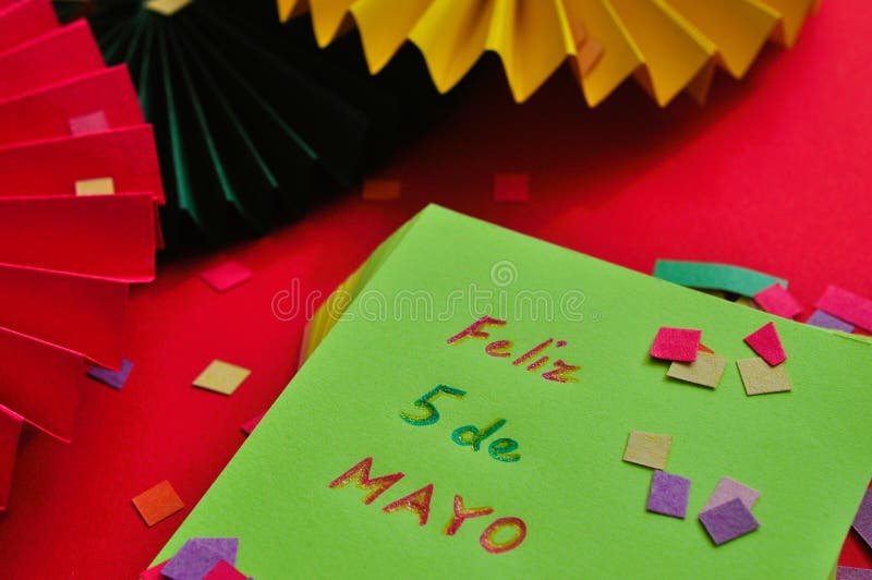 Green feliz de mayo card stock illustration. Illustration of design ...