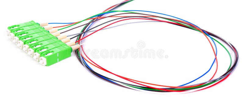 Green Fiber Optic Cable Piled in Front of Residential Housing at Suburb ...