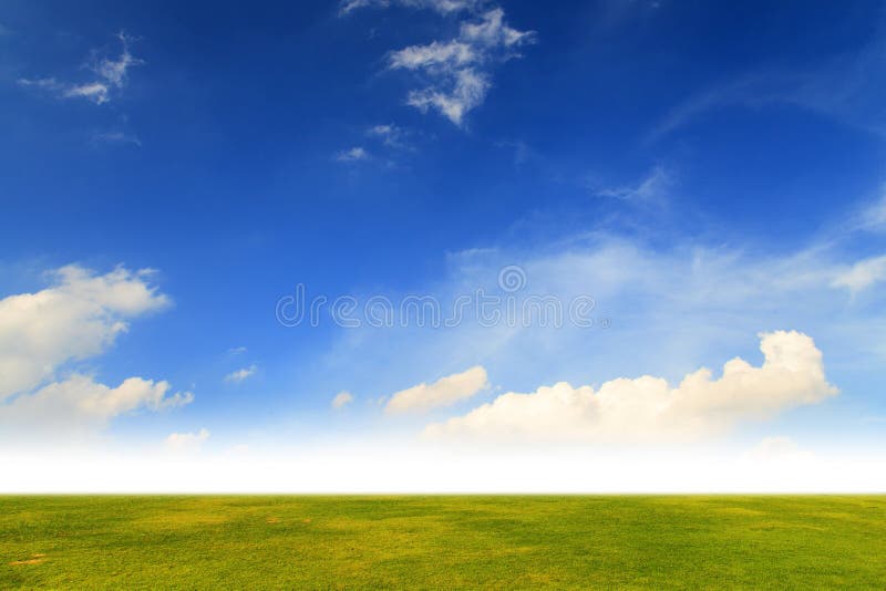 Green field with blue sky stock image. Image of outdoor - 38879543