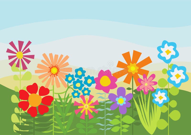 Flower garden stock vector. Illustration of ecology, botany - 23195672