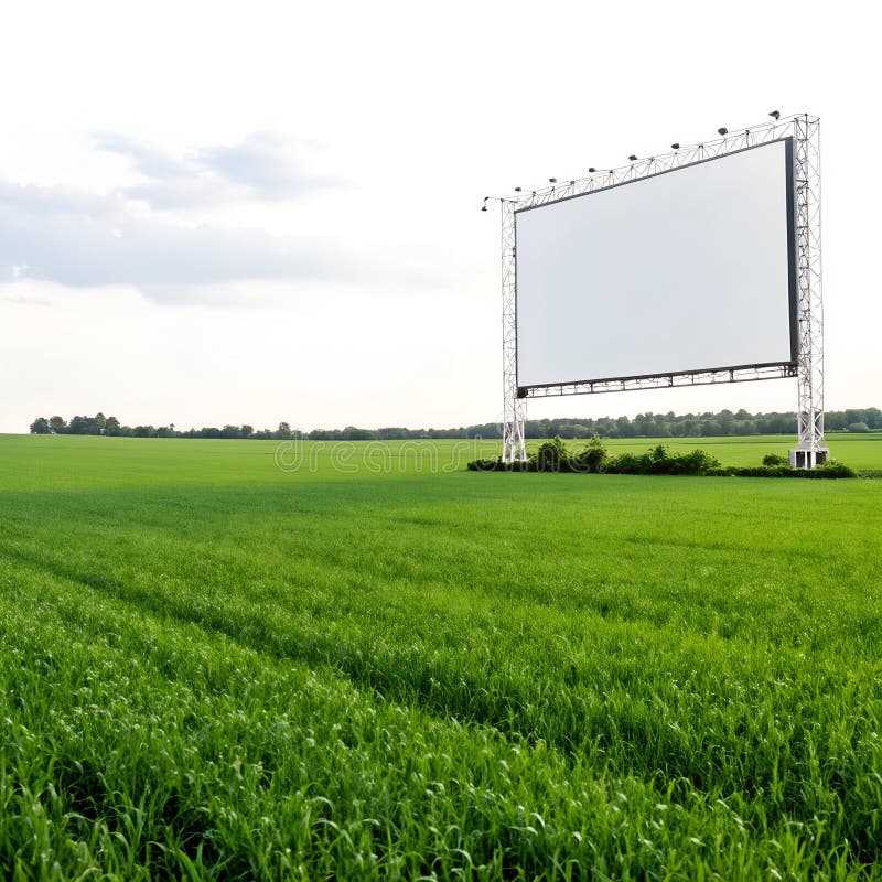 Green Field, Nature Landscape Background for Banners or Ads Stock ...