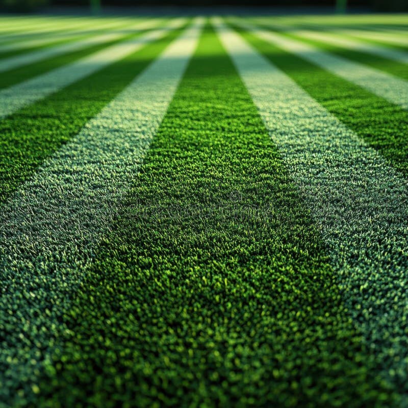 Green Field, Rows of Lush Grass Create a Vibrant Texture and Abstract ...