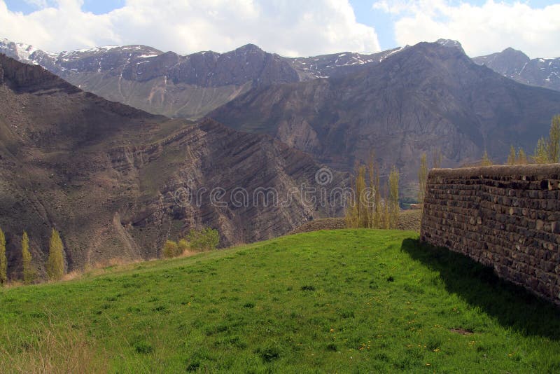 Green field stock photo. Image of view, mount, stone - 31933554