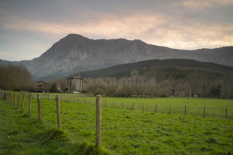 Green Valley in the Basque Country, Spain Stock Image - Image of spain ...