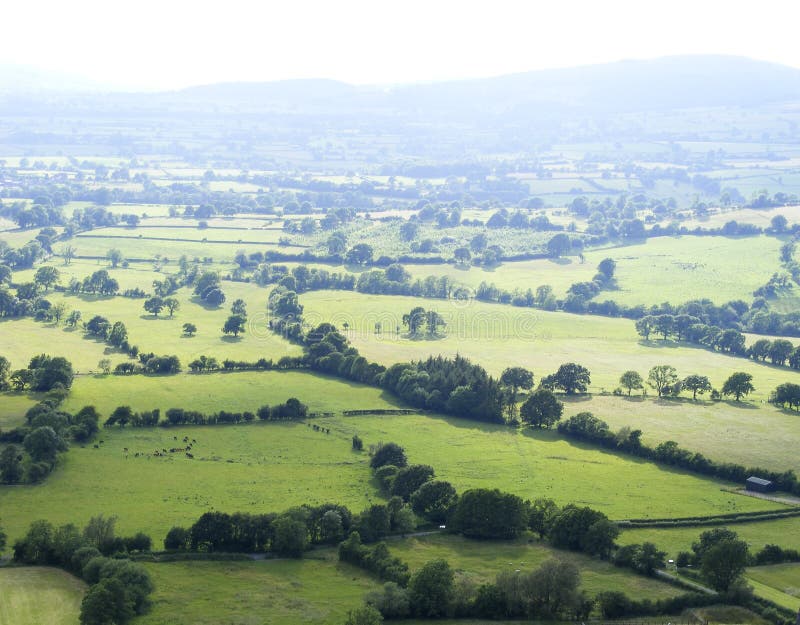 Farm Fields England Patchwork Farming Earth Stock Image - Image of land ...