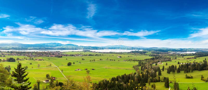 Green Fields in Bavaria in Germany Stock Photo - Image of lake, hill ...
