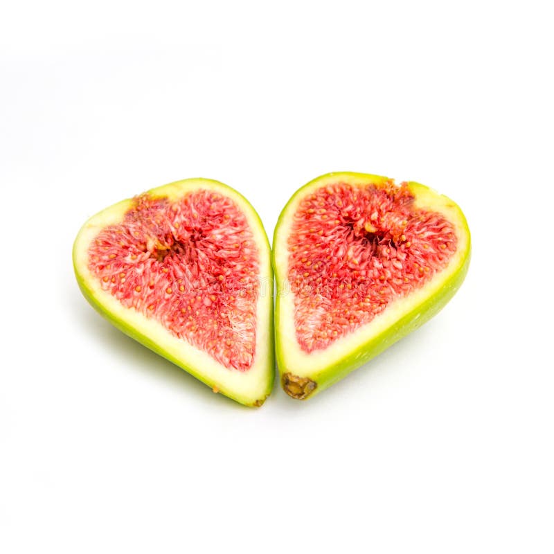 Green Figs Isolated on White Background Stock Photo - Image of health ...