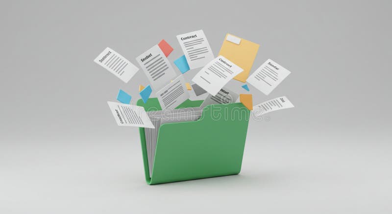 Folder Documents Reports Stock Illustrations – 620 Folder Documents ...
