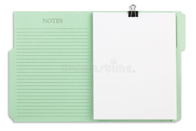 Green File Folder with Path Stock Photo - Image of note, file: 8308348