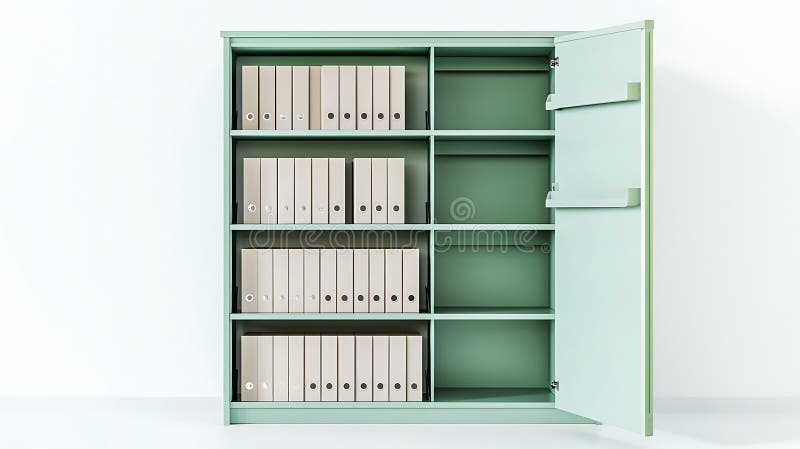 White Filing Cabinet Many Files Inside Stock Photos - Free & Royalty ...