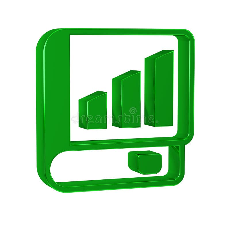 Green Financial Book Icon Isolated on Transparent Background. Stock ...