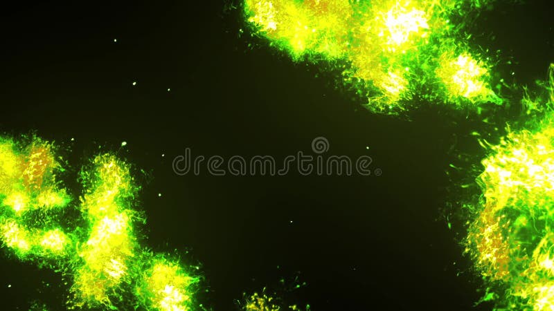 Green Fire Ball Explosion Flame Loop Animation Stock Footage - Video of ...