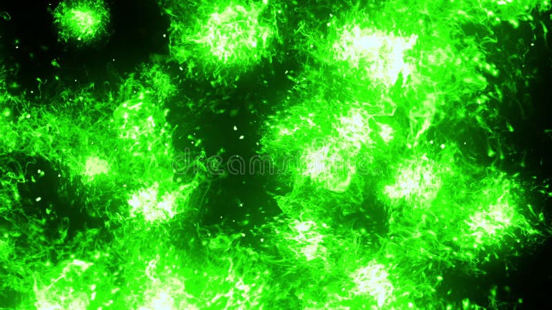 Green Fire Ball Explosion Flame Loop Animation Stock Footage - Video of ...