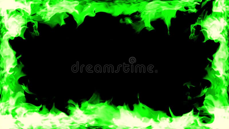 Green Fire Flame Element Overlay Motion Graphic Stock Video - Video of ...