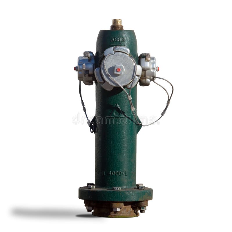 Green Hydrant in Snowy Rock Garden Stock Image - Image of hydrant ...