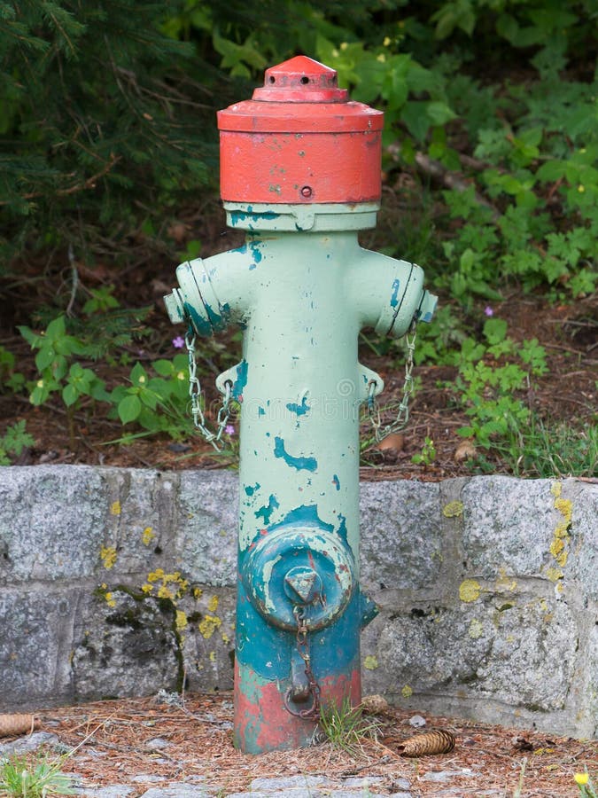 Green Fire Hydrant on a City Sidewalk Stock Photo - Image of device ...