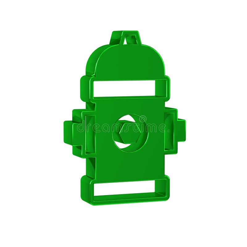 Green Fire Hydrant Icon Isolated on Transparent Background. Stock ...