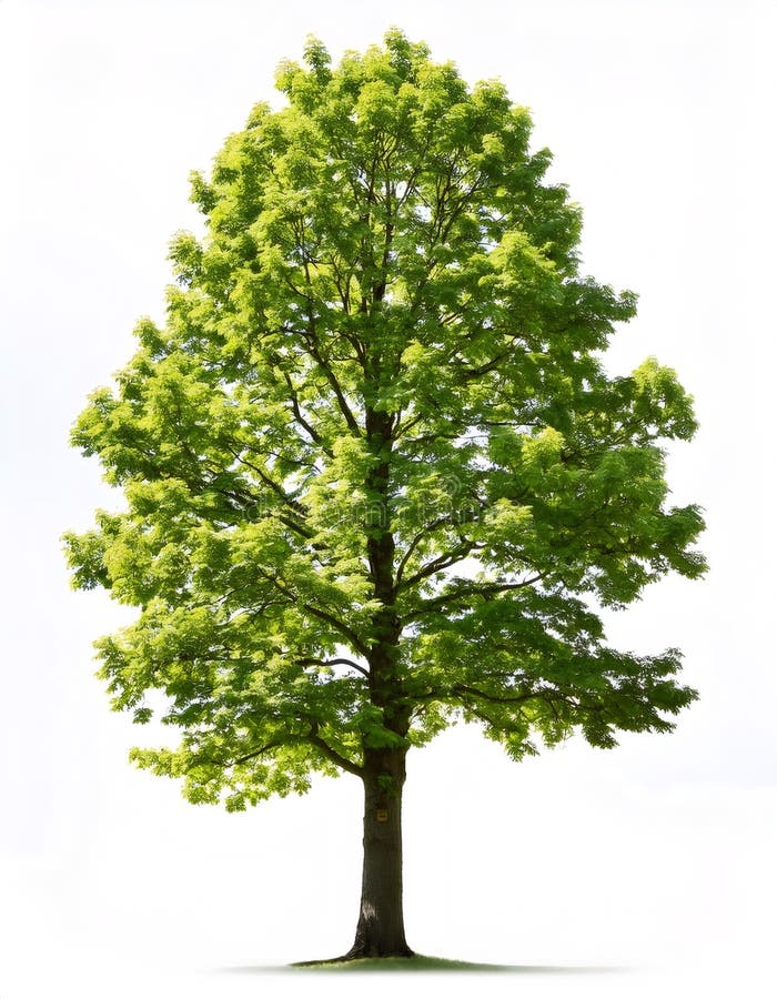 Green Firefly Elm Tree Isolated on a Pure White Background, No Shadows ...