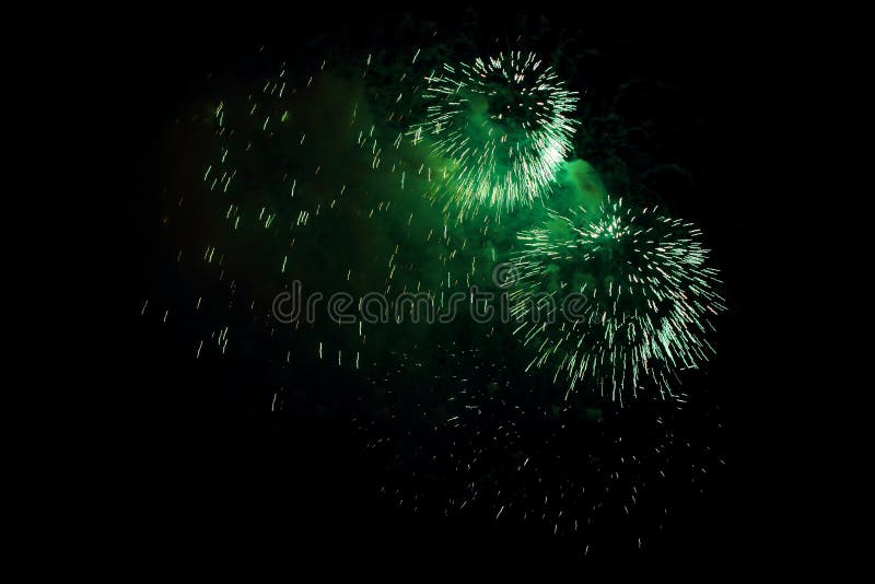 Green Firework stock image. Image of blooming, fireball - 147648593